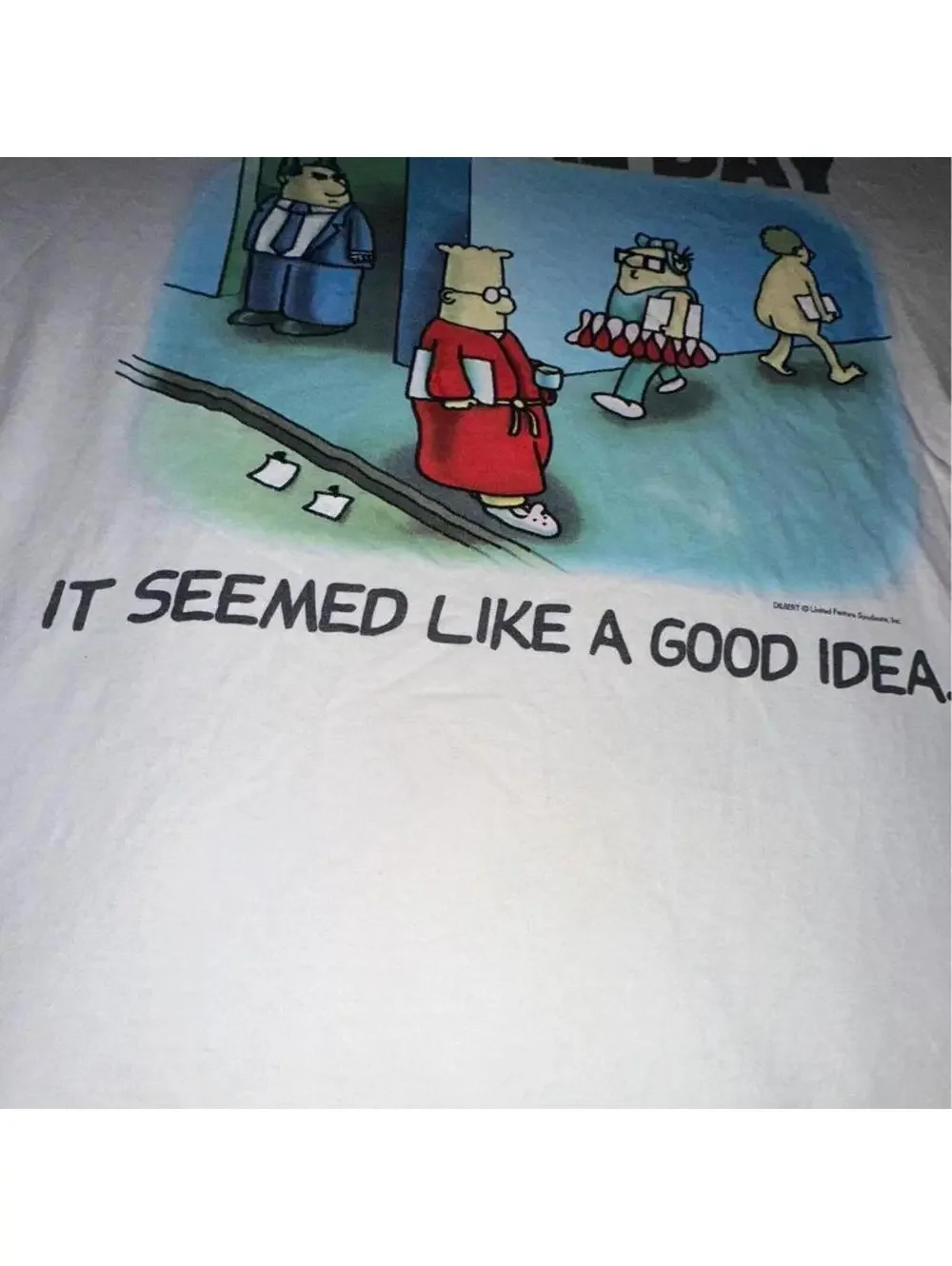 Shirts | Vintage 9s Dilbert Casual Day Office Humor Tee Made In Usa ...